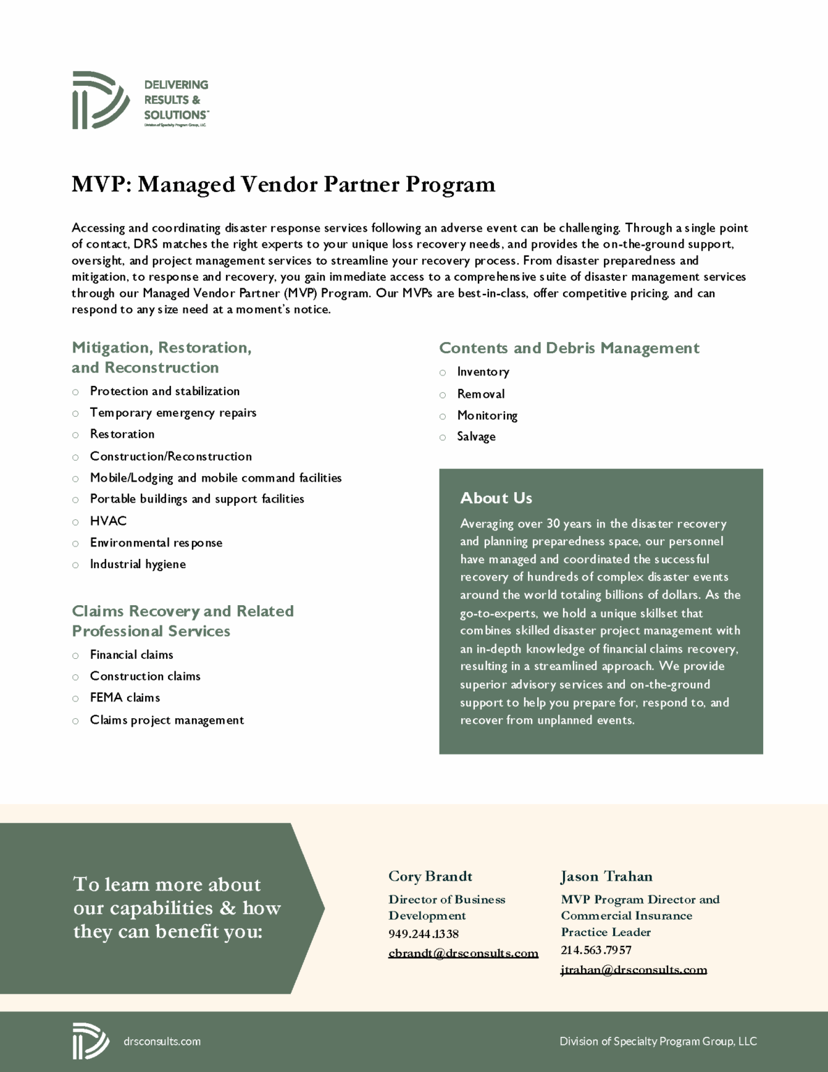Managed Vendor Partners - DRS Partners